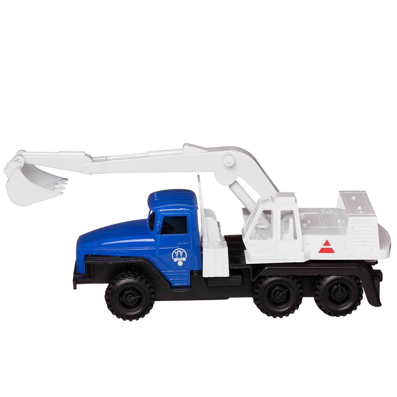 Машинка коллекционная АвтоДром Экскаватор инерционный синий/белый 18 см УТ46119/5/Экскаватор