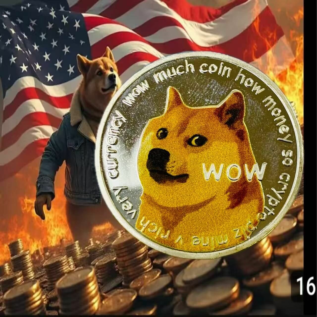 Монеты 4017 DOGE coin