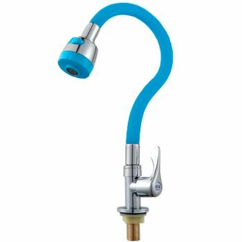 Смеситель для кухни MATRIX SMF-823479/BL голубой силиконовый изливодин вход для воды)