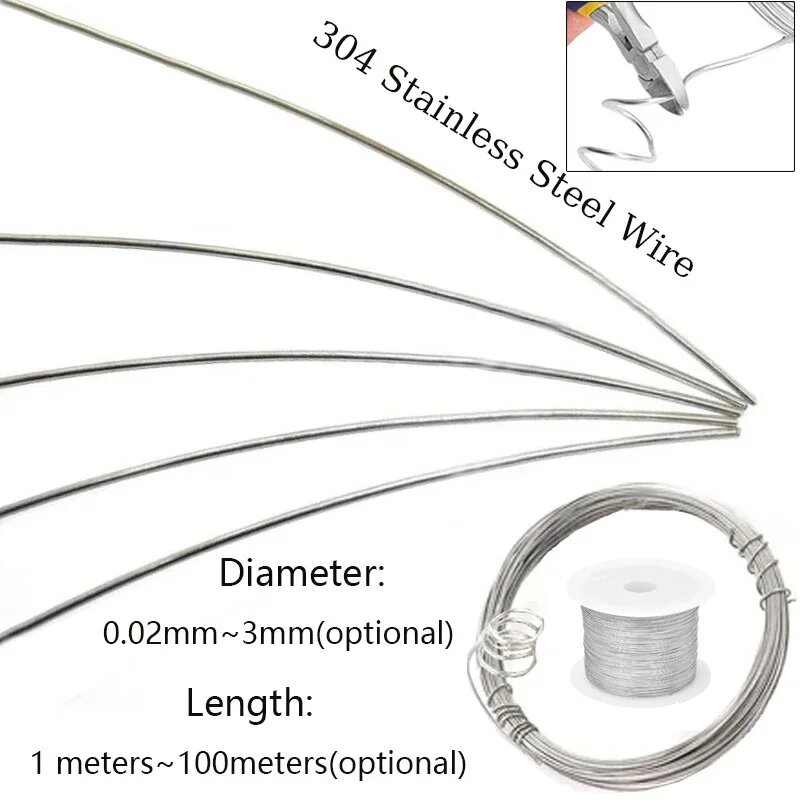 Проволока нержавеющая 304, диаметр 0.6mm, 10m