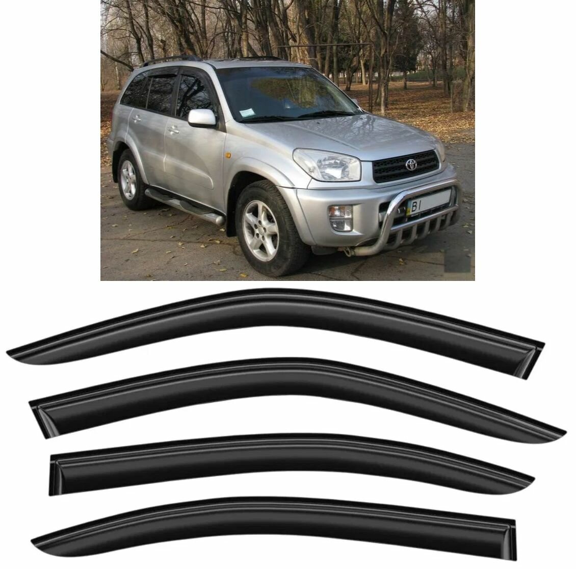 Дефлекторы боковых окон TOYOTA Rav4 Тойота Раф4 (2000-2006)