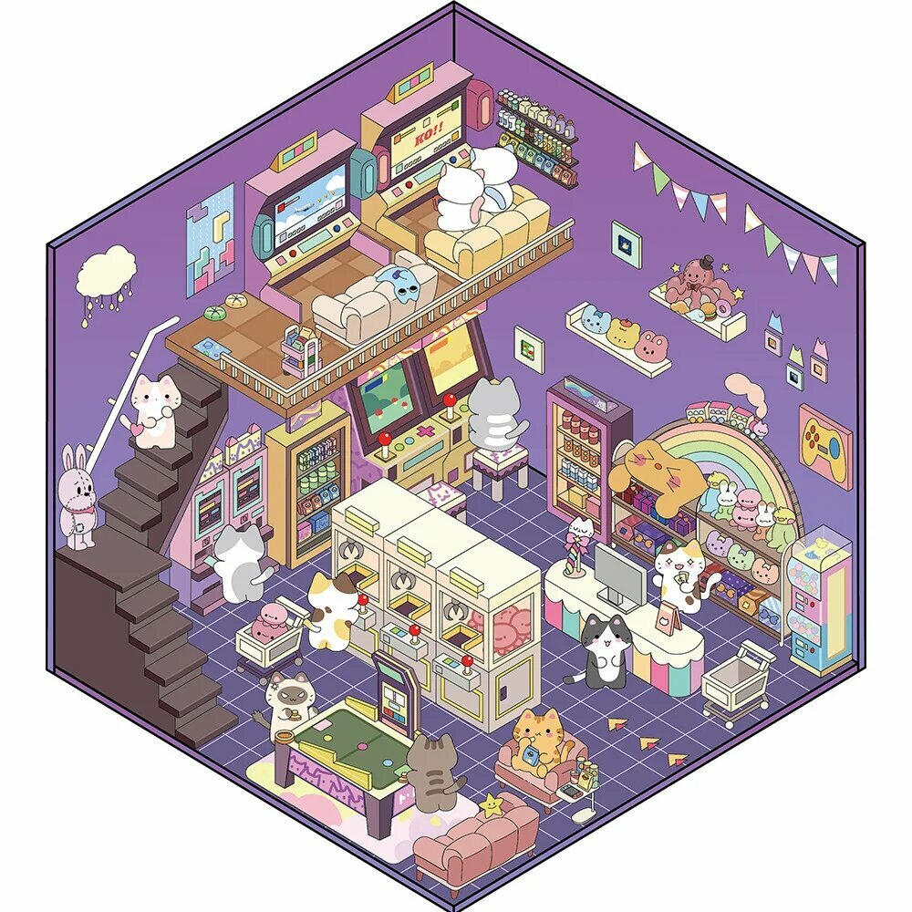 3D стереоскопические пейзажные наклейки, креативная сцена, миниатюрный мир-планировщик, наклейки, коллаж