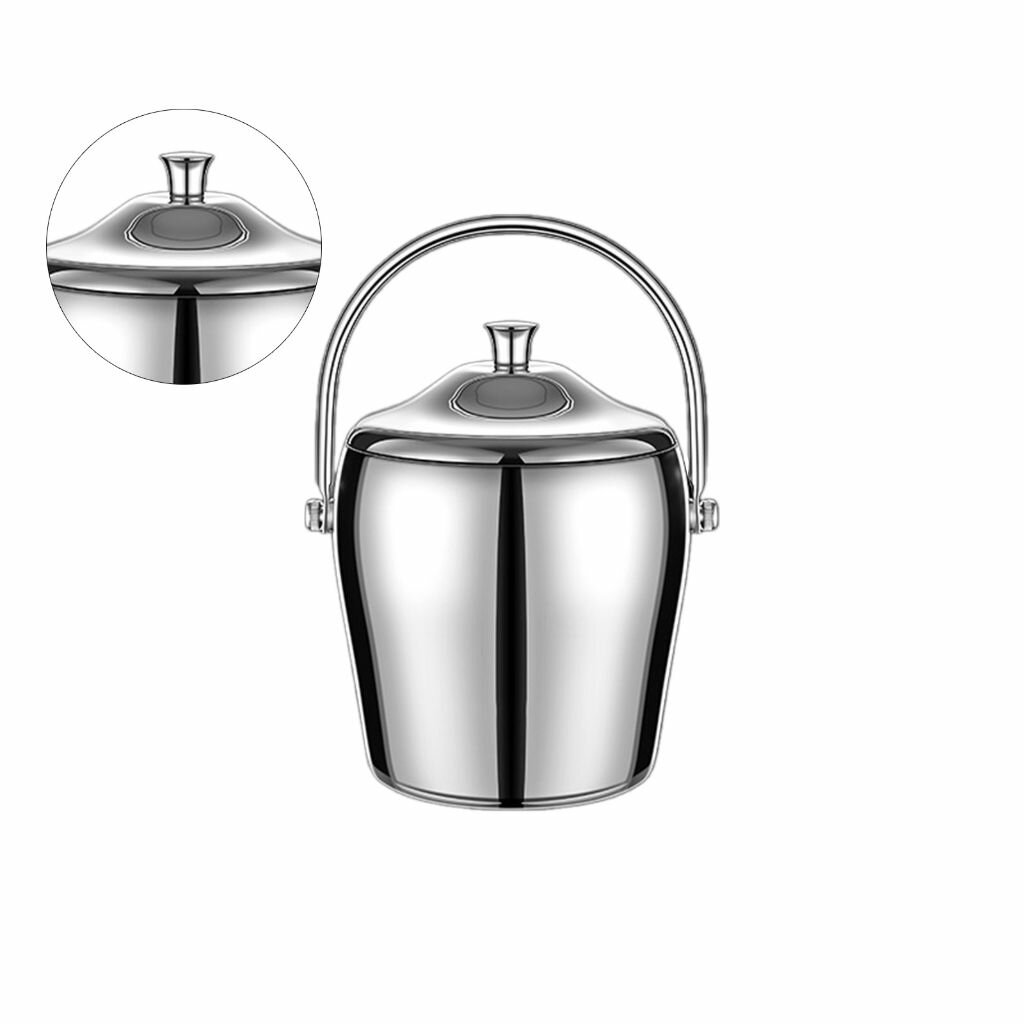 Охладители для вечеринок с ведром льда ручкой Барные аксессуары Материал из нержавеющей стали