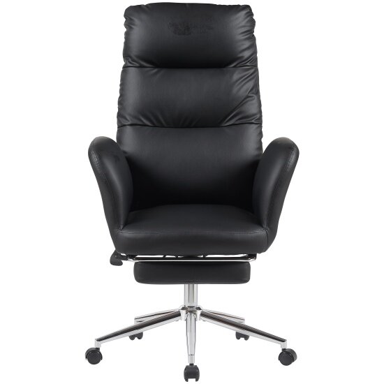 Кресло руководителя Stool Group TopChairs Solid с оттоманкой, черный