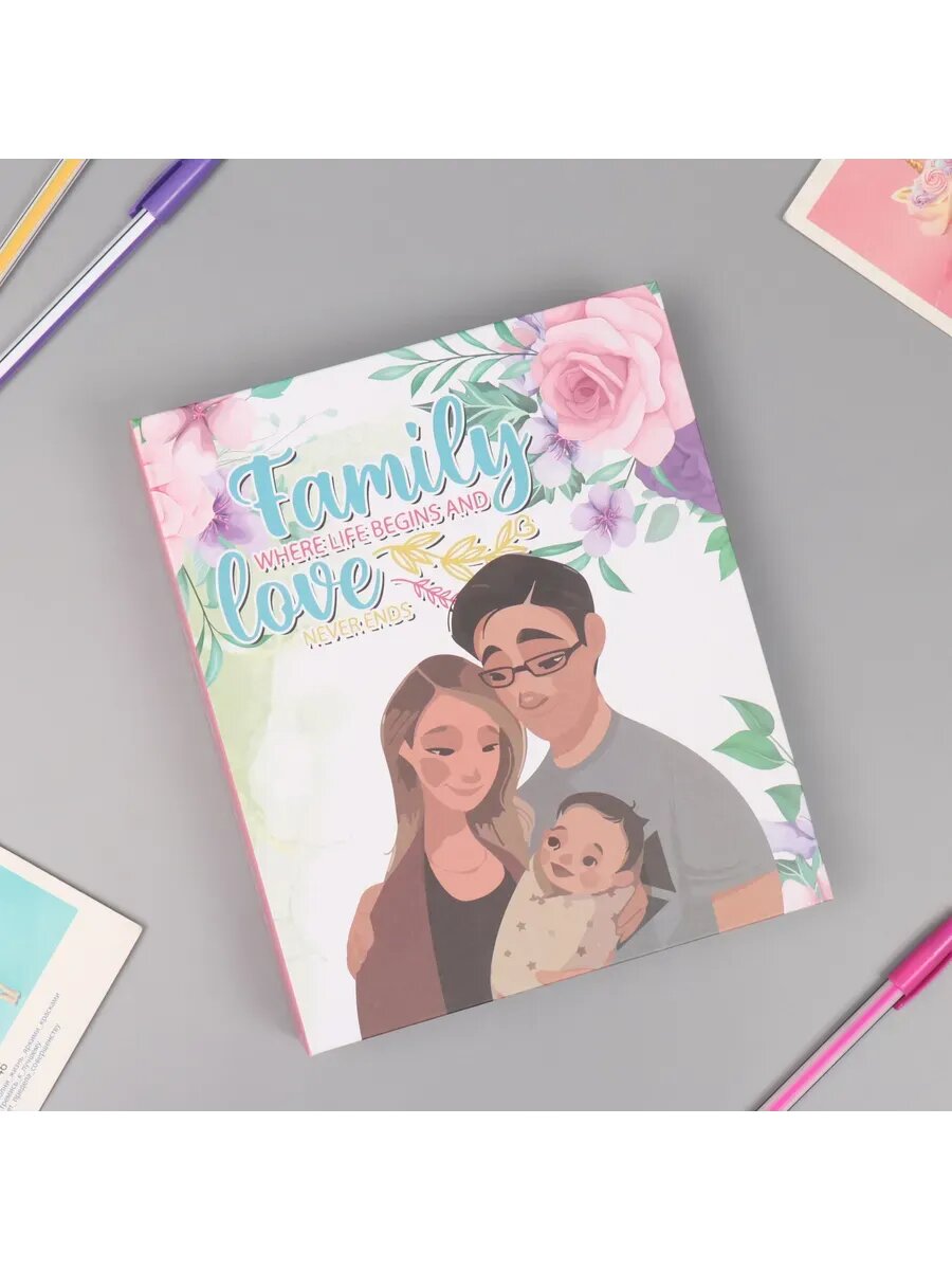 Фотоальбом на 80 фото 10х15 см Семья - это любовь 5х19х23 см