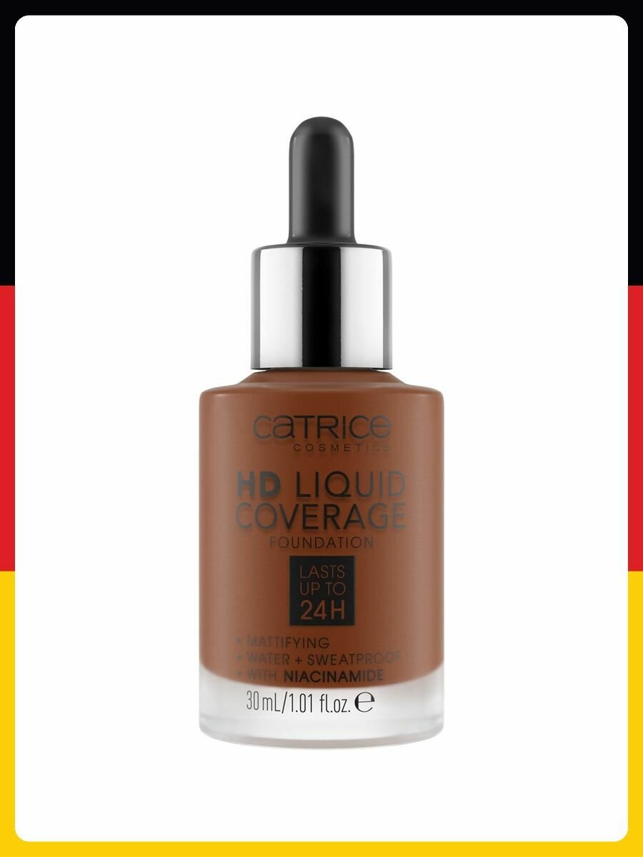 Тональная основа Catrice HD Liquid Coverage 097 Cool Mocha, 30 мл