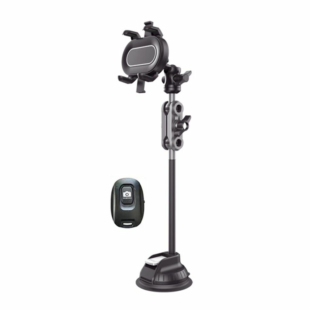 Держатель для телефона с присоской для съемок в автомобиле - длинный с Bluetooth пультом