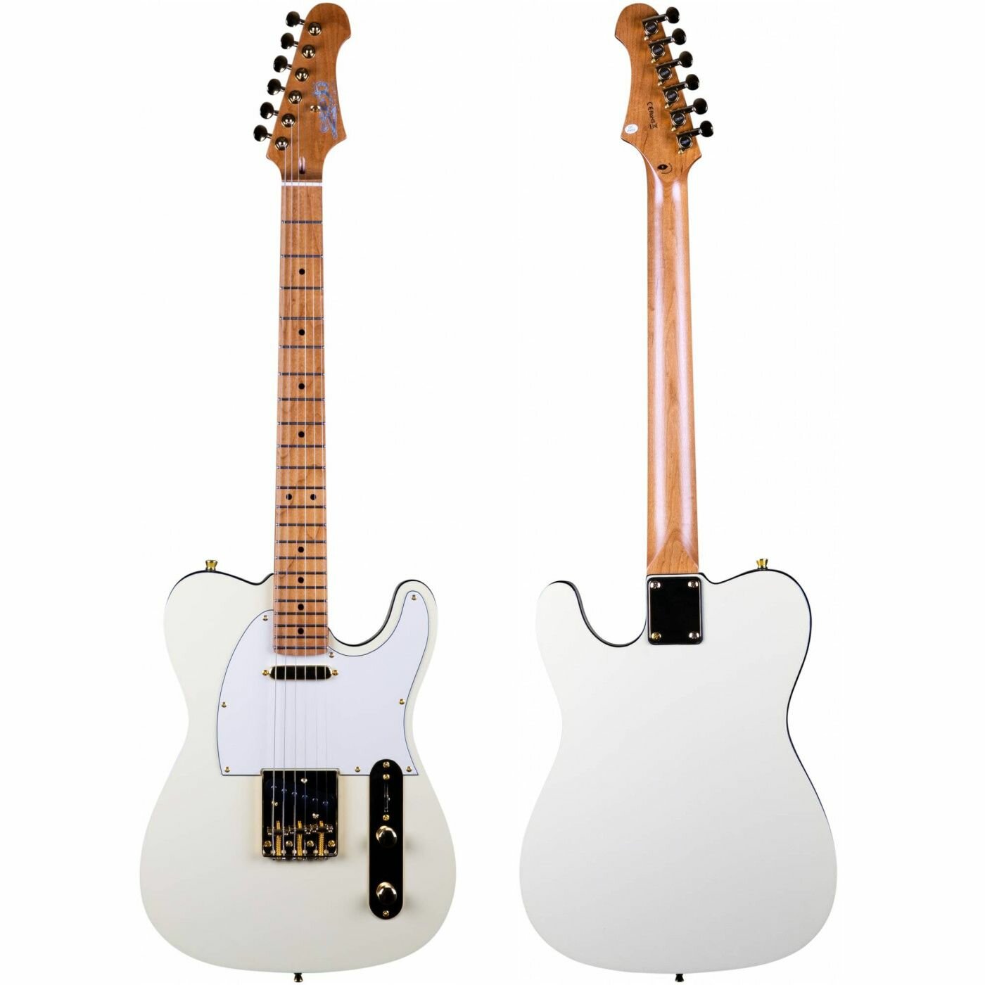 Электрогитара JET JT-300 AW G, Telecaster, цвет белый, золотая фурнитура