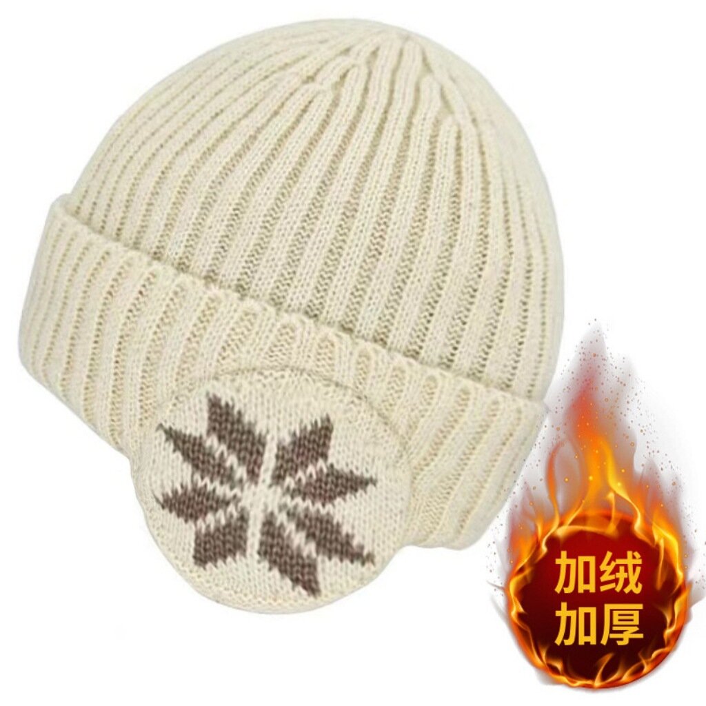 Мужская зимняя вязаная шерстяная шапка для активного отдыха, мужская толстая бархатная зимняя теплая шерстяная шапка для езды на велосипеде с защитой ушей