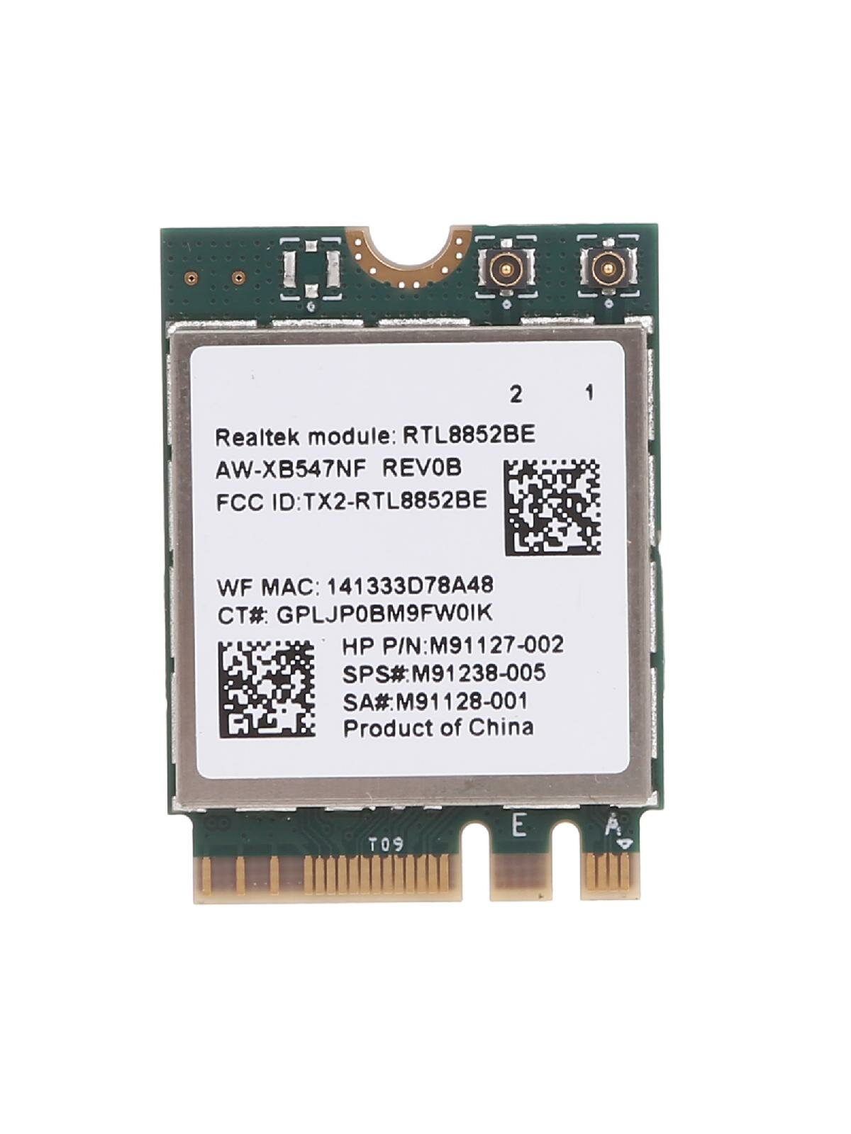 Wifi6 Wireless Card AW-XB547NF RTL8852BE M91238-005 M91128-001 1800Mbps BT5.2 Dual-Band M2 Wireless card Network Adapter