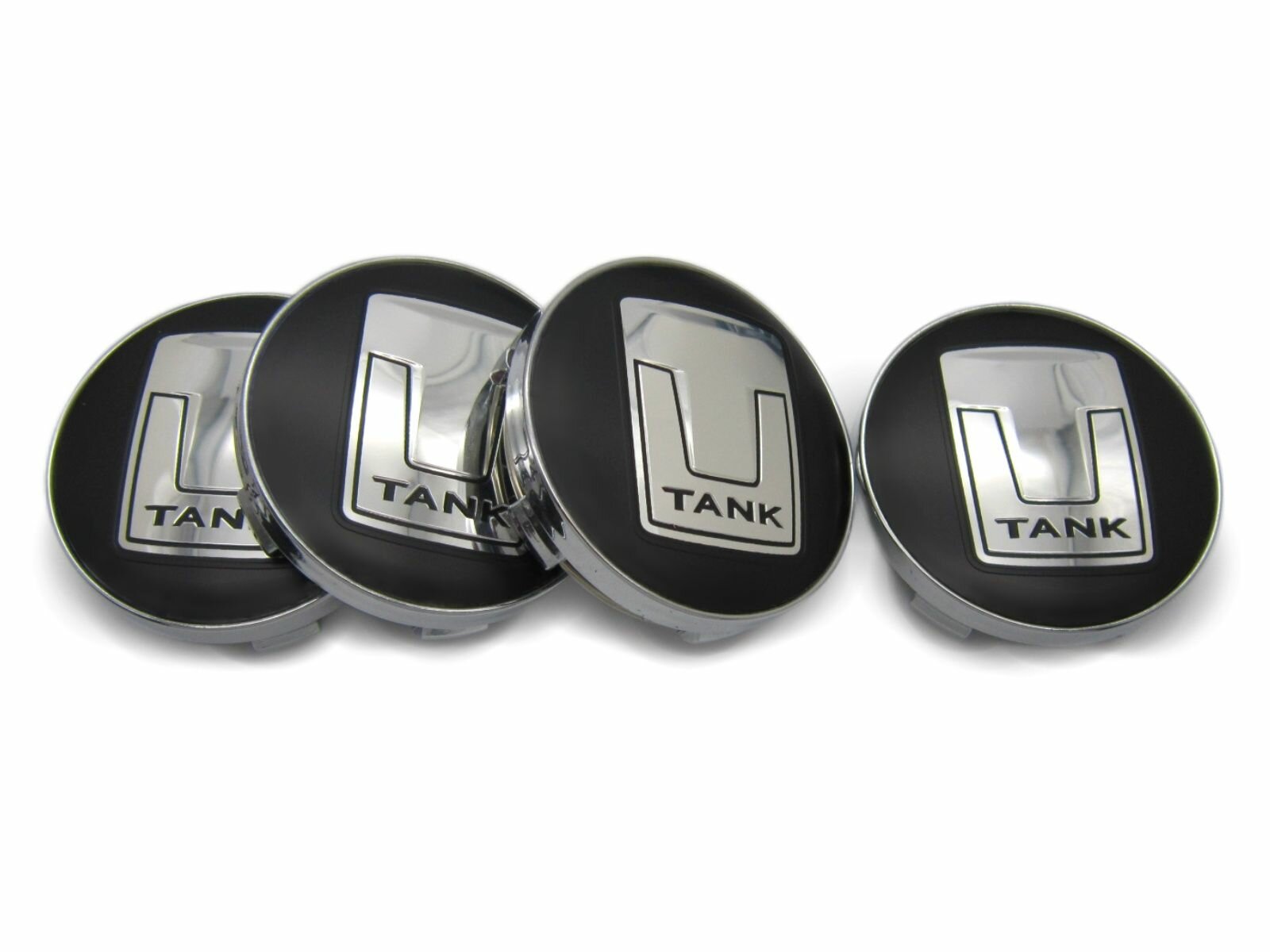 Колпачки заглушки на литые диски TANK silver 60/56/9 мм, комплект 4 шт.