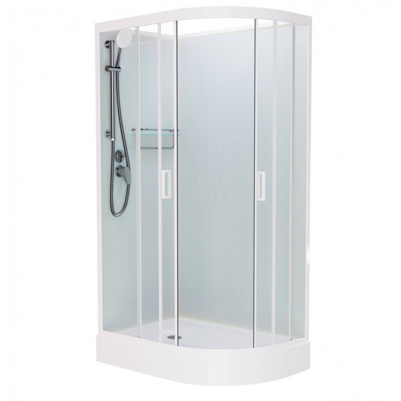 Душевая кабина Frank F418L White левая без крыши 100х80, 418018