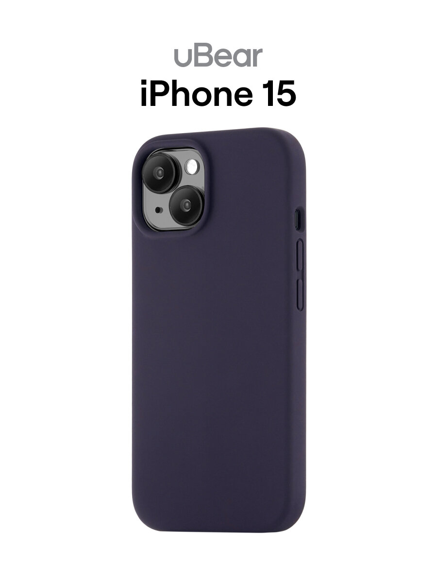 Чехол на iPhone 15 uBear Touch Mag Case, магнитный, софт-тач
