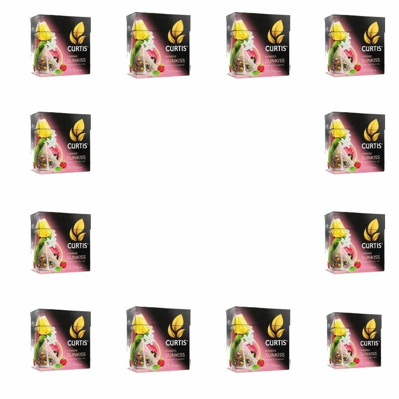Curtis Чай черный в пакетиках, Гавайи Санкисс, 1.7 гр х 20 пакетиков, 12 шт в коробке