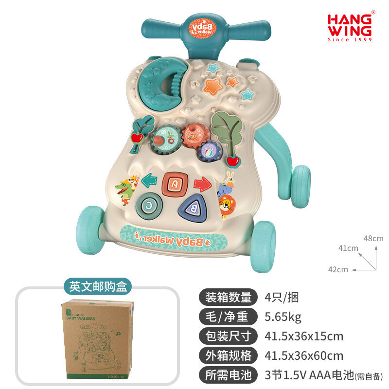 Кросс-бордерный популярный детский ходунок, музыкальный скользящий ходунок для детей, анти-переворот, многофункциональный ручной ходунок