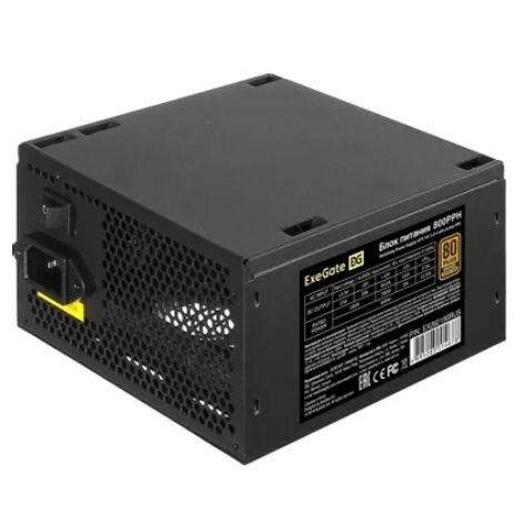 Блок питания ExeGate 800PPH EX282156RUS-OEM 800W (EX282156RUS-OEM) черный - 800 Вт, 80+ Bronze, ATX 20+4 пин, 4 pin + 4 pin x2 CPU, 8 SATA, 4 x 6+2 pin PCI-E