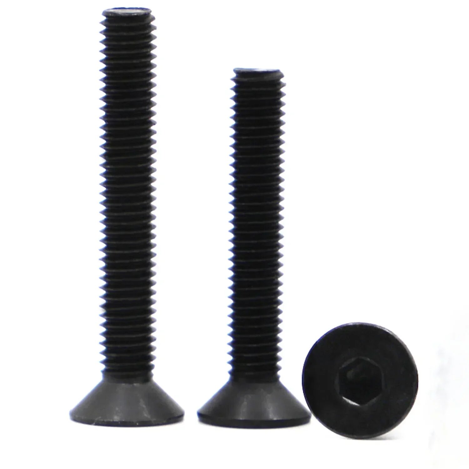 1-50 шт. M2 M2,5 M3 M4 M5 M6 M8 M10 M12 черный класс 10,9 Стальной шестигранник с шестигранной головкой и плоской головкой винт с потайной головкой