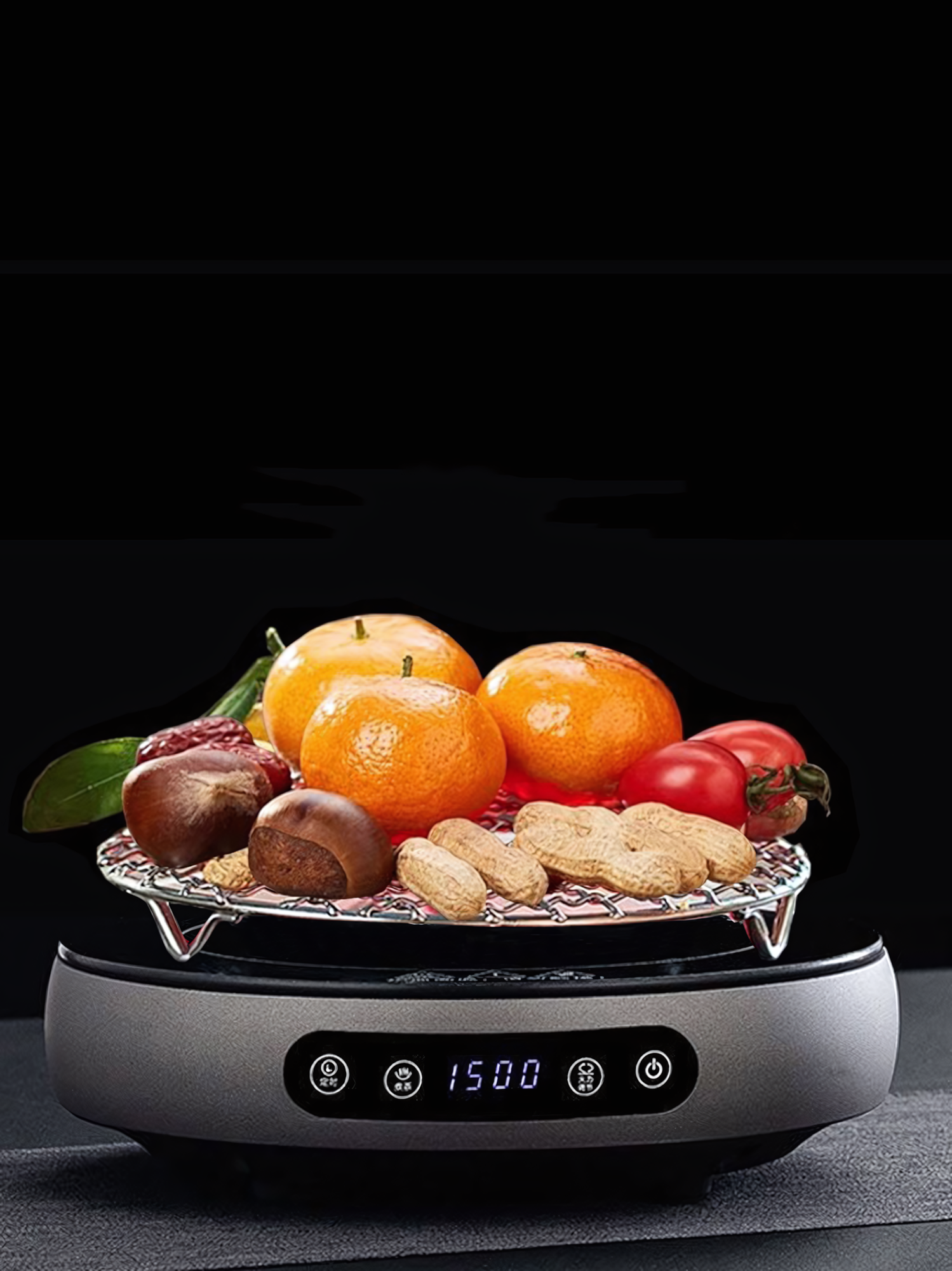 Электрическая плита DTL-15, 1500 Вт, для приготовления чая, серый + гриль решетка