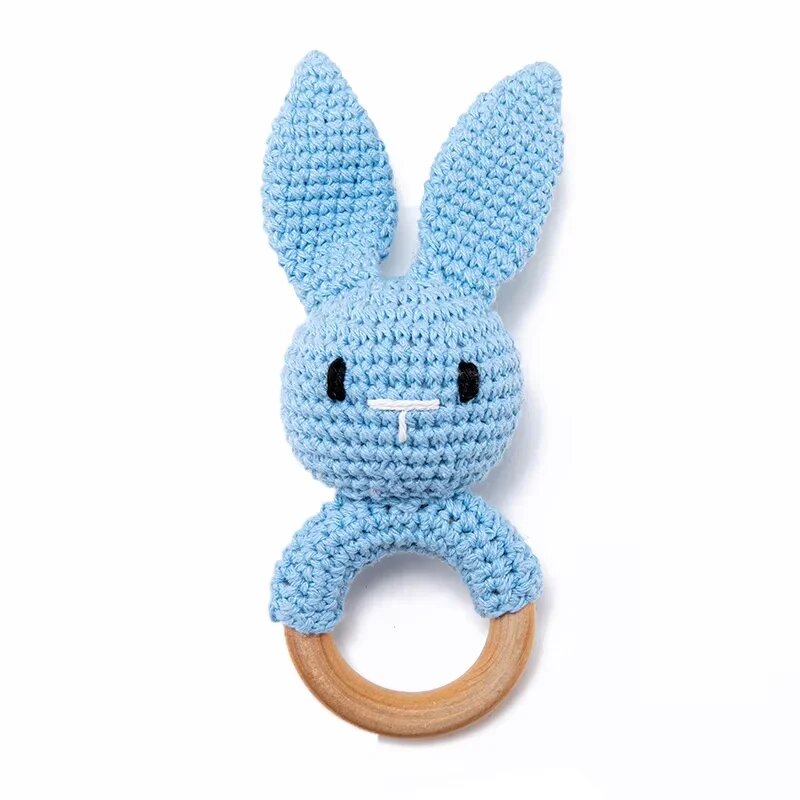 Погремушка-прорезыватель голубой Blue Bunny