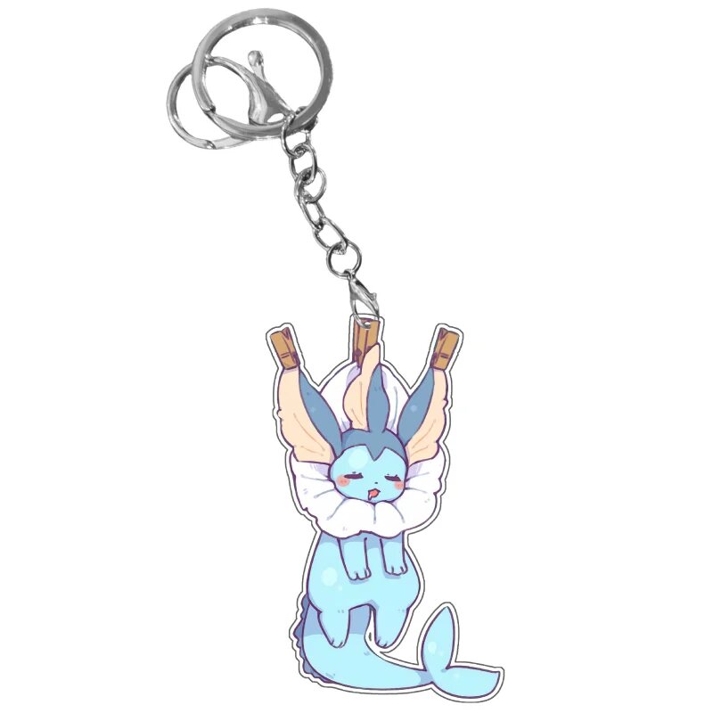 Брелок Pokemon Vaporeon, светло-голубой