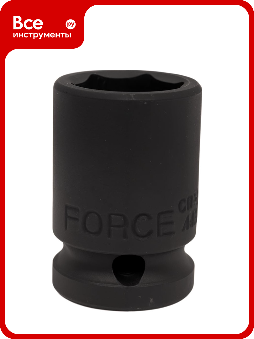 Головка ударная 6-гранная (17 мм; 1/2') FORCE 44517 с шестигранным хвостовиком