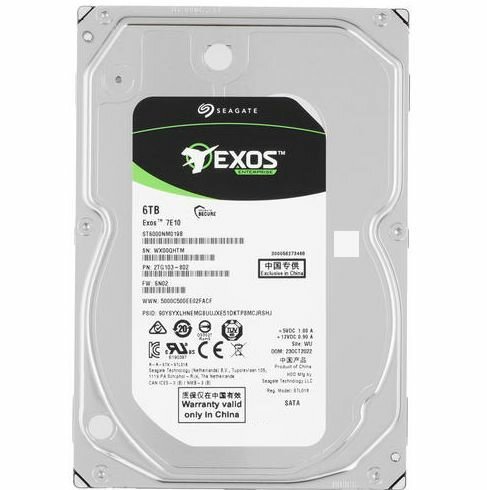 3.5" 6 ТБ Жесткий диск Seagate Exos 7E10 (ST6000NM019B)