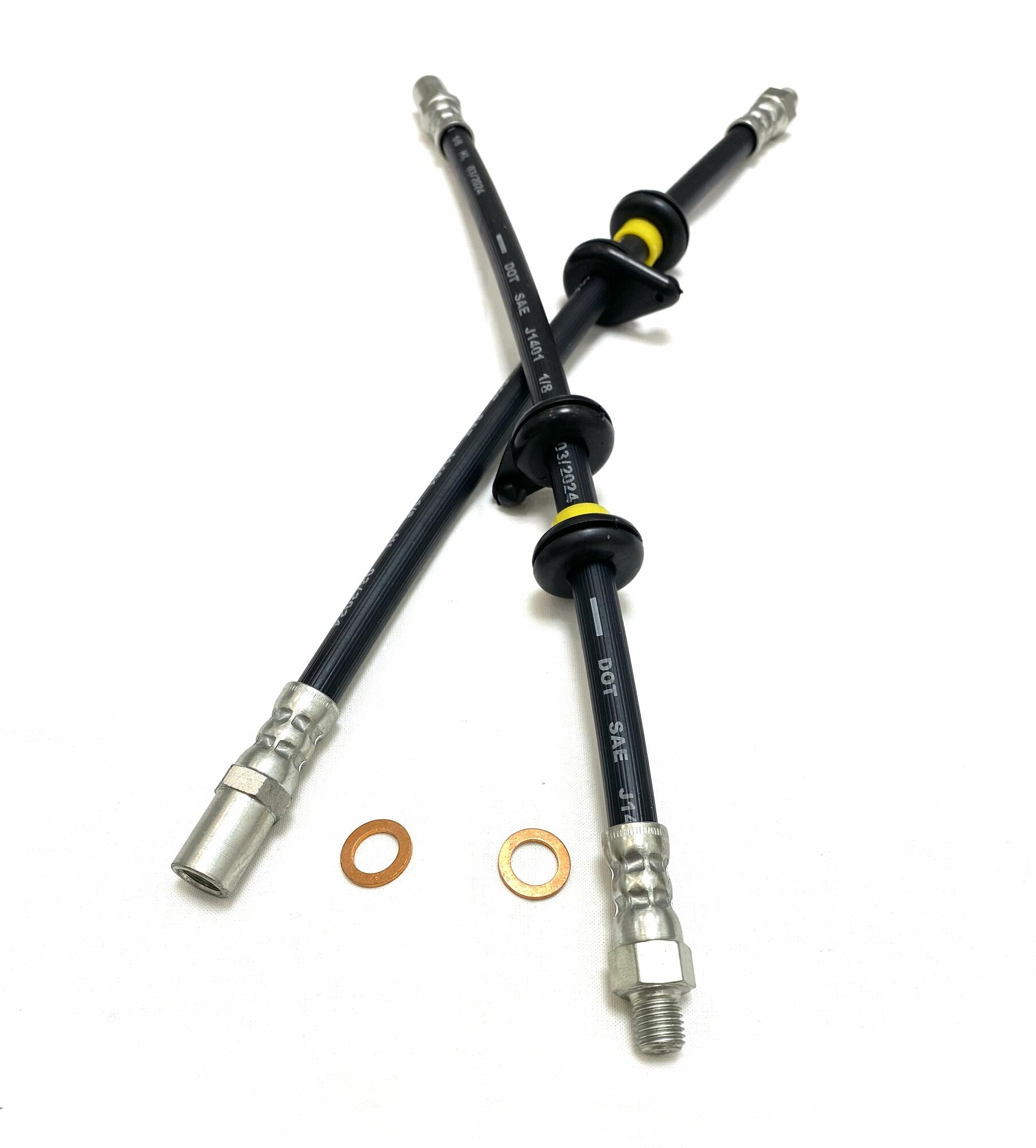 Шланг тормозной передний ВАЗ 2123 шевроле нива ( 2 шланга + 2 медные шайбы)