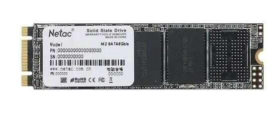 1000 ГБ SSD M.2 накопитель Netac N535N (NT01N535N-001T-N8X) - SATA 3, чтение - 540 Мбайт/сек, запись - 490 Мбайт/сек, 3D NAND, 3 бит TLC