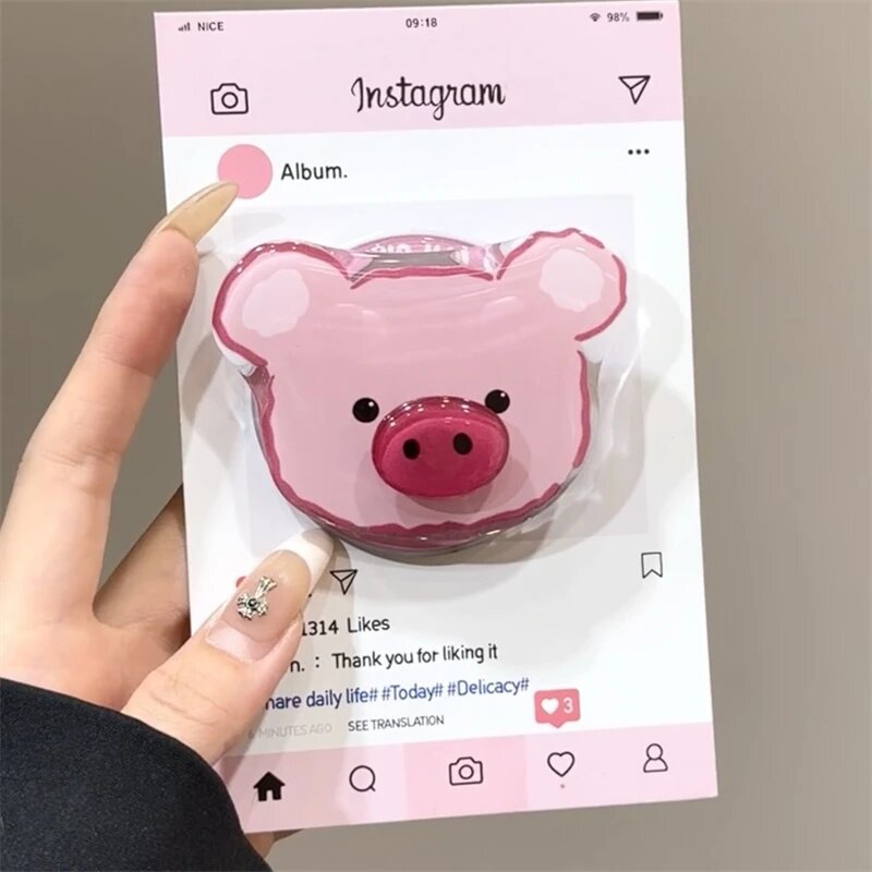 Корейский милый мультяшный вращающийся магнитный держатель свинка держатель для телефона подставка держатель для iPhone 16 для планшета Magsafe Smart