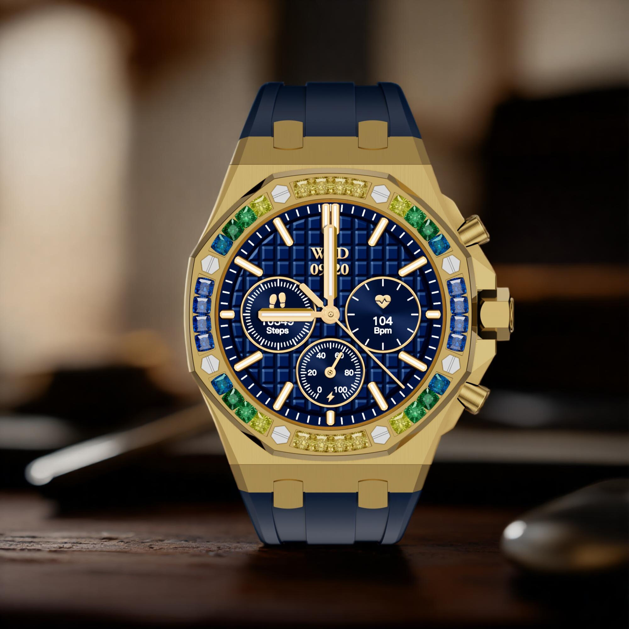 Умные часы мужские квадратные часы с бриллиантами