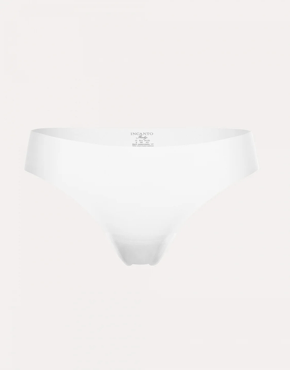 Трусы Incanto Skin seamless слипы бесшовные средней посадки, размер 4, белый — фото 1
