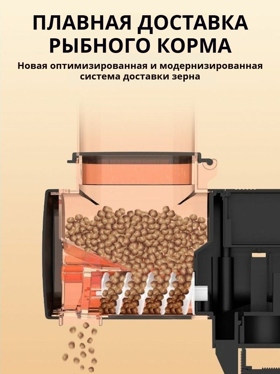 Автоматическая кормушка для рыб с таймером, Автоматическая кормушка для аквариума 500 мл частиц 6 мм