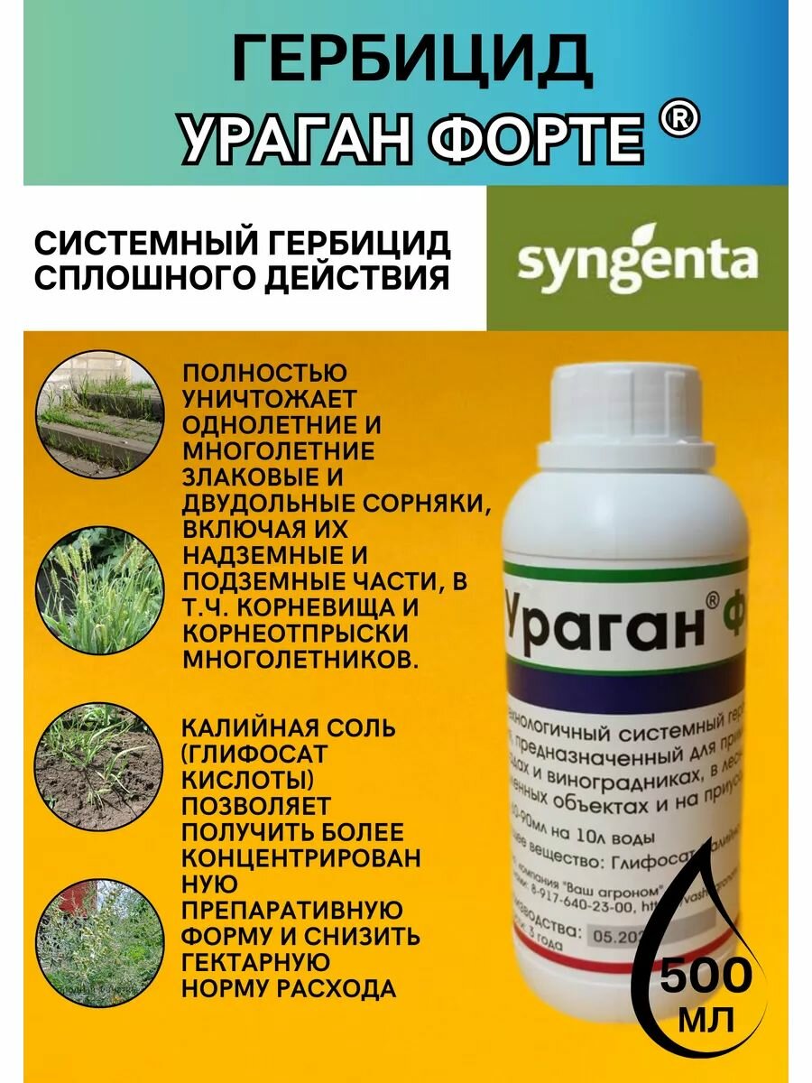 Гербицид Ураган Форте 500 мл Syngenta