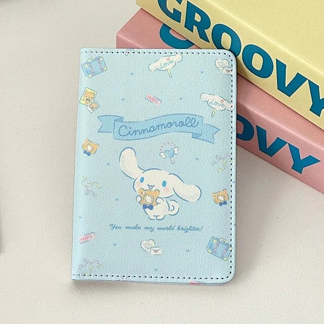 Защитный чехол для паспорта и карт Sanrio Coolomede Overseas, сумка для хранения документов, дорожный кошелек, женский держатель для кредитных карт