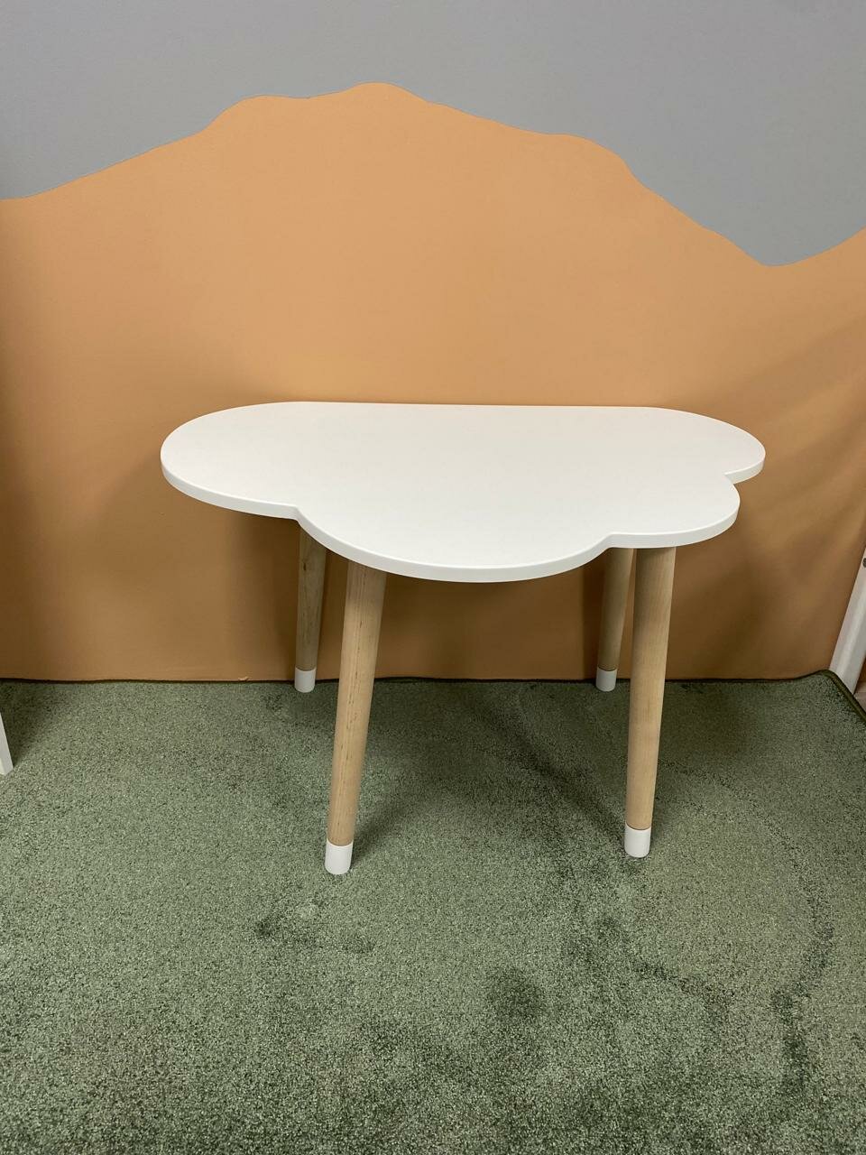 Детский стол КроваткиПлюс "Облачко", белый, МДФ, 47х50х75 см