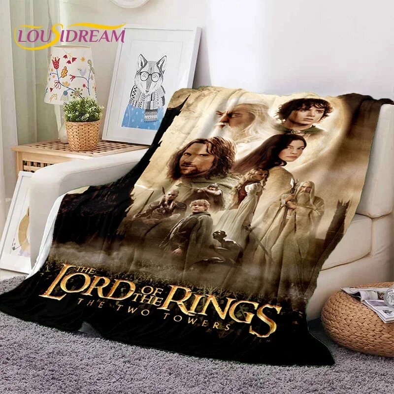 LOUSIDREAM Фланелевое одеяло Lord of The Rings Hobbit