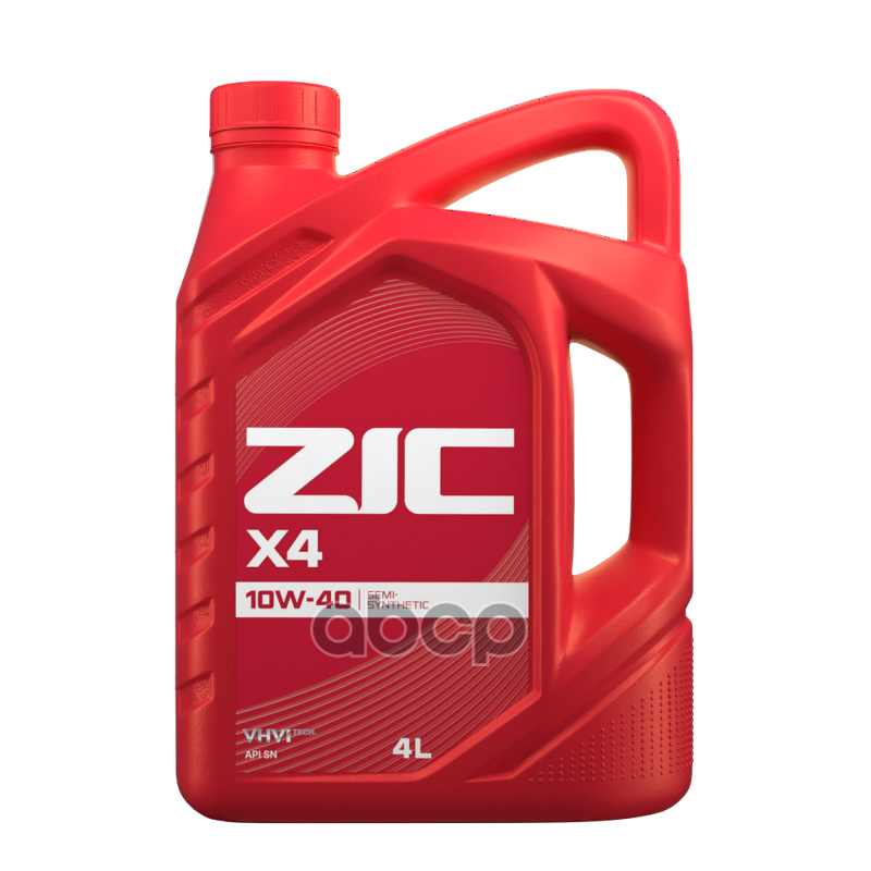Масло моторное ZIC X4 10W40 п/синт. API SN 4л ZIC арт. 162766