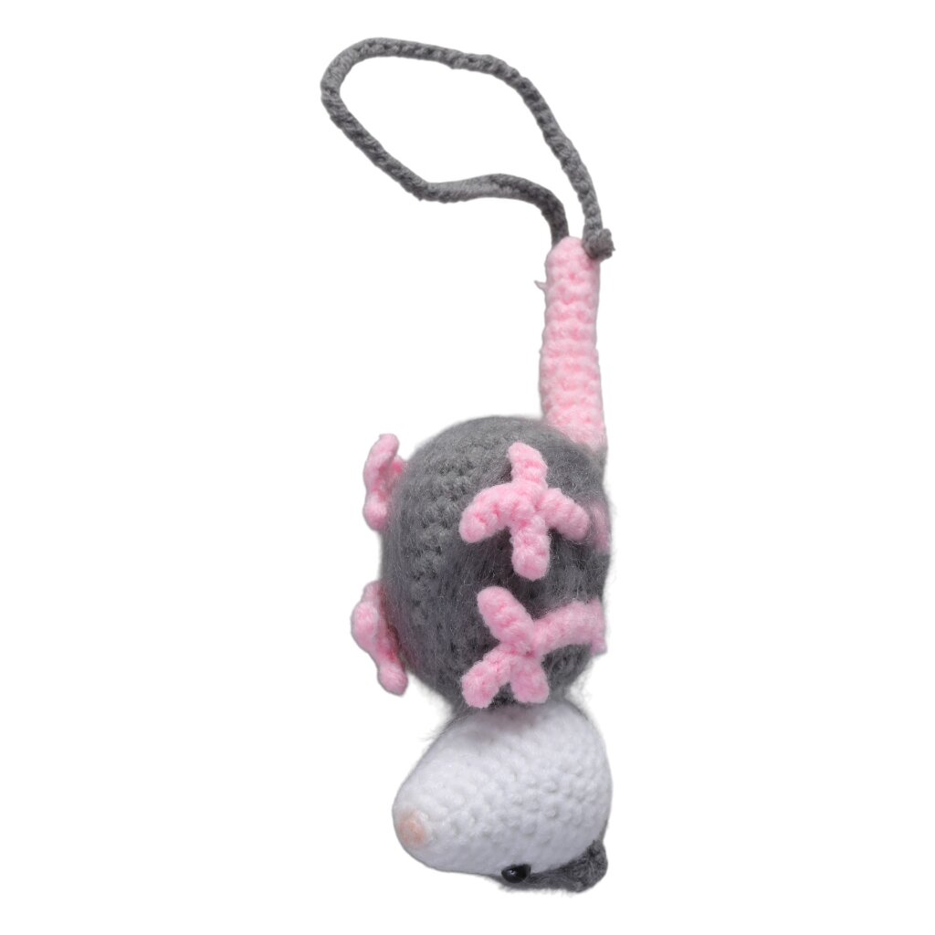 Автомобильные Интерьерные амулеты с Вязаным Опоссумом Украшение, Связанное Крючком, Подвеска из Опоссума, Украшение Заднего Вида Автомобиля, Подвесное Украшение