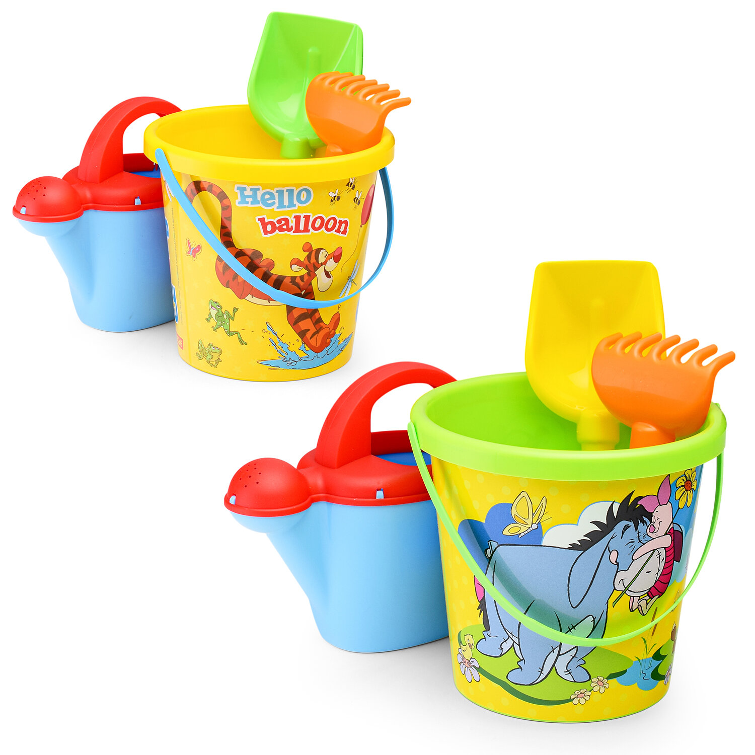 Набор Disney «Винни и его друзья» №9: ведро с наклейкой, лопатка №5, грабельки №5, лейка №10