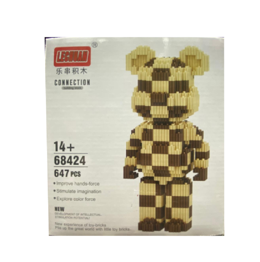 Конструктор 3D фигурка, Мишка Кавс, шахматы, 68424