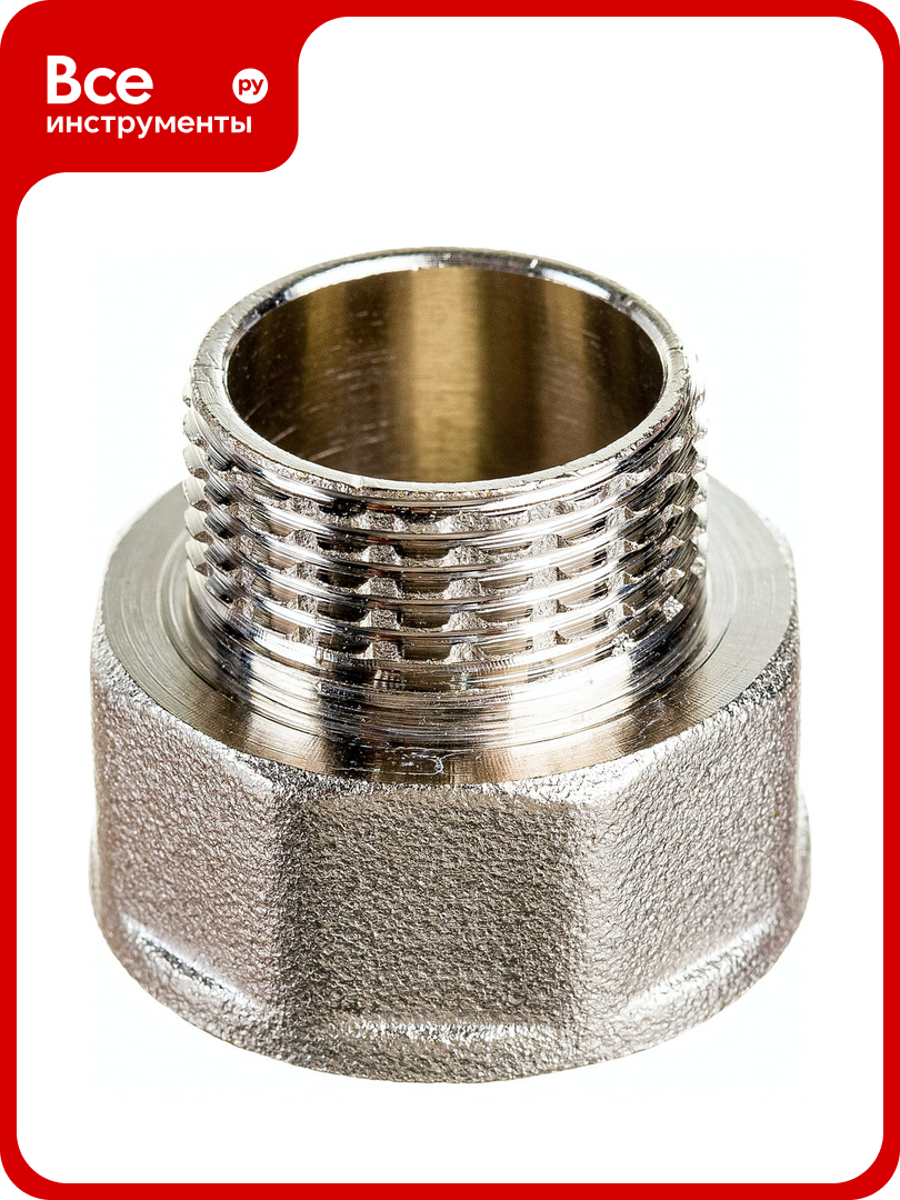 Переходник RTP G 1х3/4 34916 латунный с никелевым покрытием внутреннее наружное соединение тип фитинга переходник