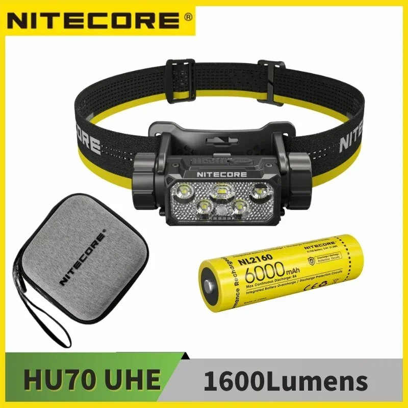 NITECORE HC70 UHE налобный фонарь белый + красный свет