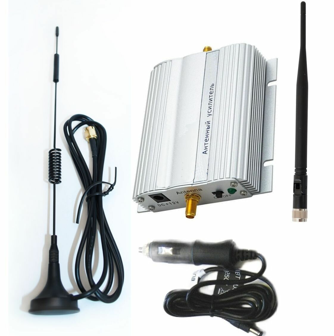 Комплект GТАУ-918 в Авто Активный усилитель GSM/3G/LTE 900/1800 c антеннами