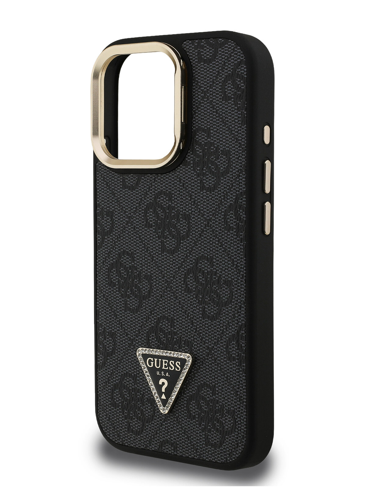 Чехол Guess для iPhone 15 Pro Max с MagSafe, с функцией подставки, черный