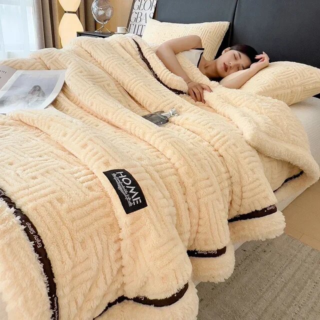 Полустороннее флисовое осенне-зимнее одеяло для кровати, мягкие пушистые теплые одеяла для дивана, удобное теплое одеяло