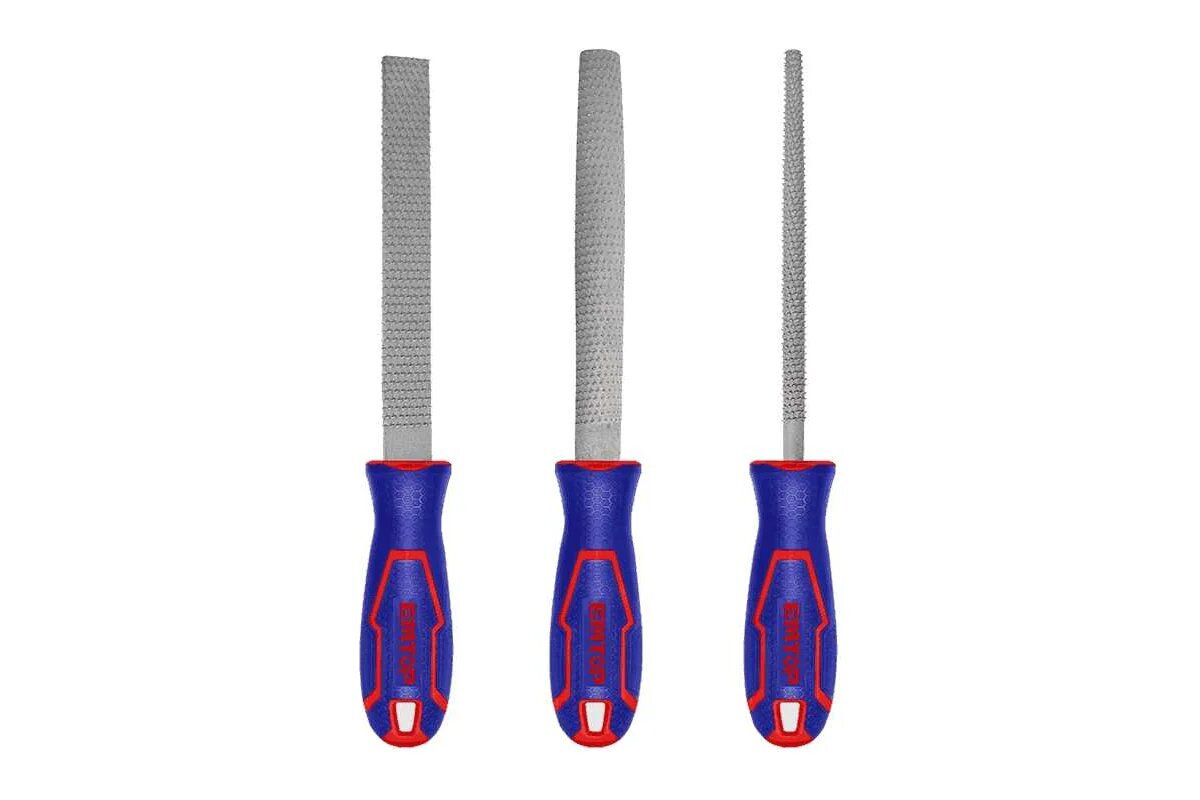 EMTOP Набор рашпилей 3 шт ESFSW0301 для точной обработки металла и дерева профессионально