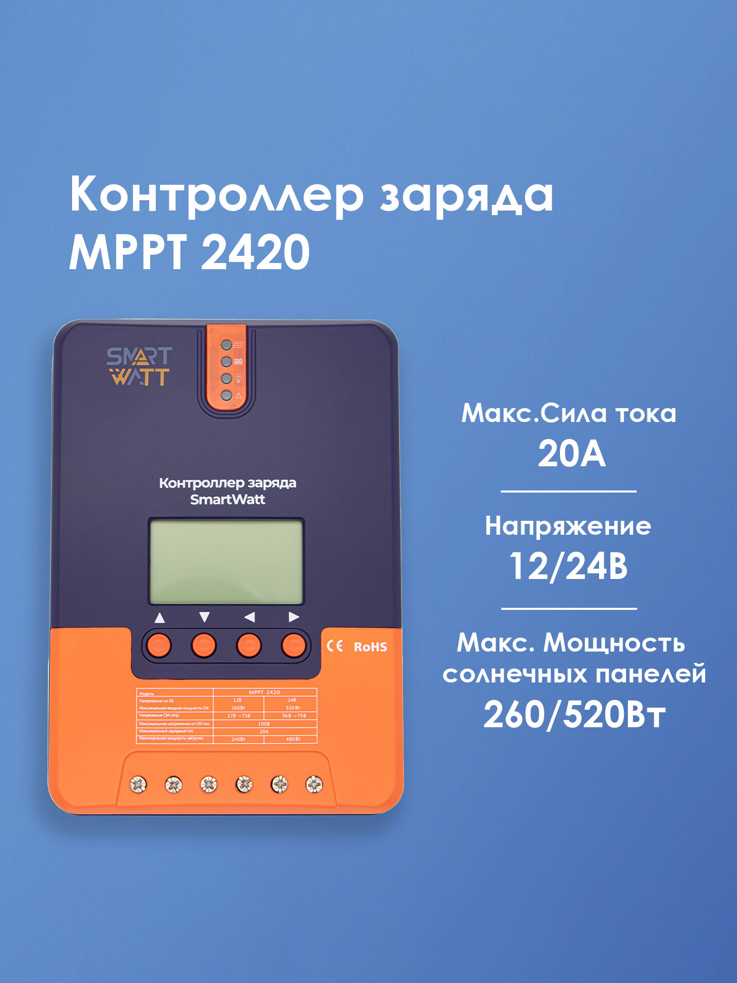 Контроллер заряда Delta (SmartWatt) MPPT 2420