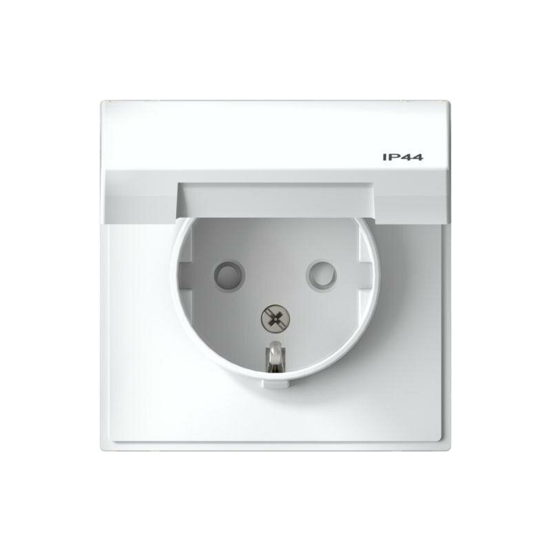 Розетка ArtGallery 16А IP44 с заземл. защ. шторки с крышкой механизм бел. SE GAL440146