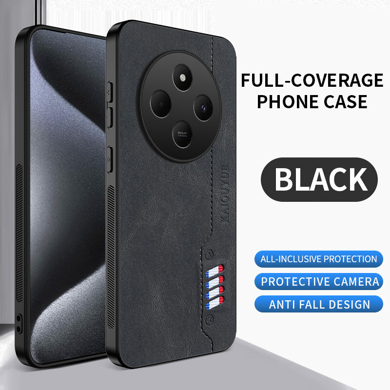 Подходит для Poco C75/Сяоми Поко C75 Чехол для смартфона, с защитой камеры и противоударным, Redmi 14C, подставка, soft touch,360° Полная защита, накладка, резина, пластик, искусственная кожа, защита камеры