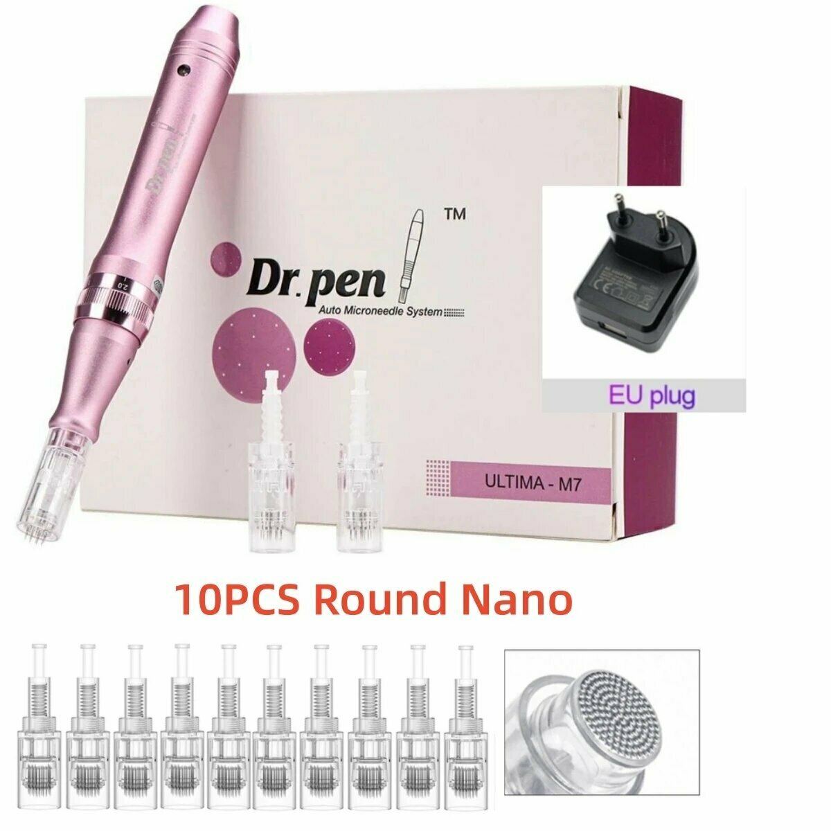 ТопДирект Dr Pen M7W электрический дермапен для нано-мезотерапии, EU RD